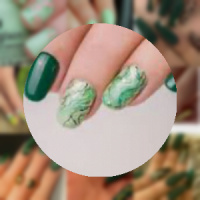 2048 Nail Art Green