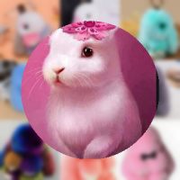 2048 Furry Bunny Keychains